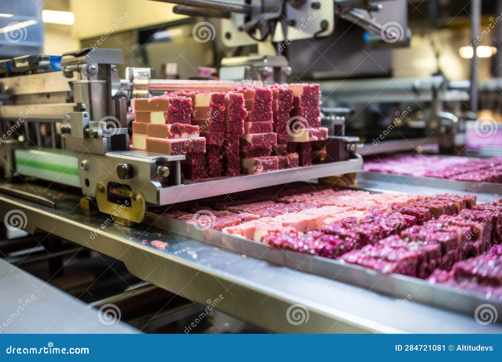 Machinery and Shaping Candy Bars in Production Stock Image - Image of ...