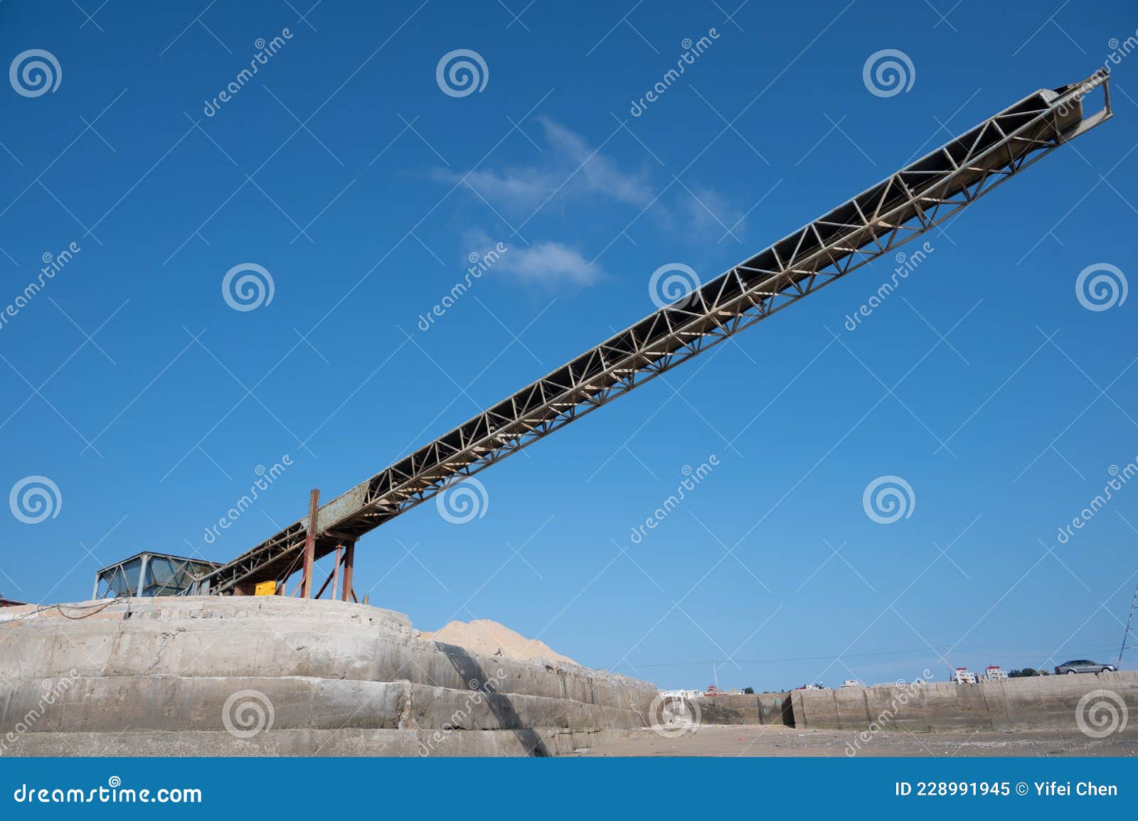Machinery Used for Loading and Unloading Goods on the Wharf Stock Image ...