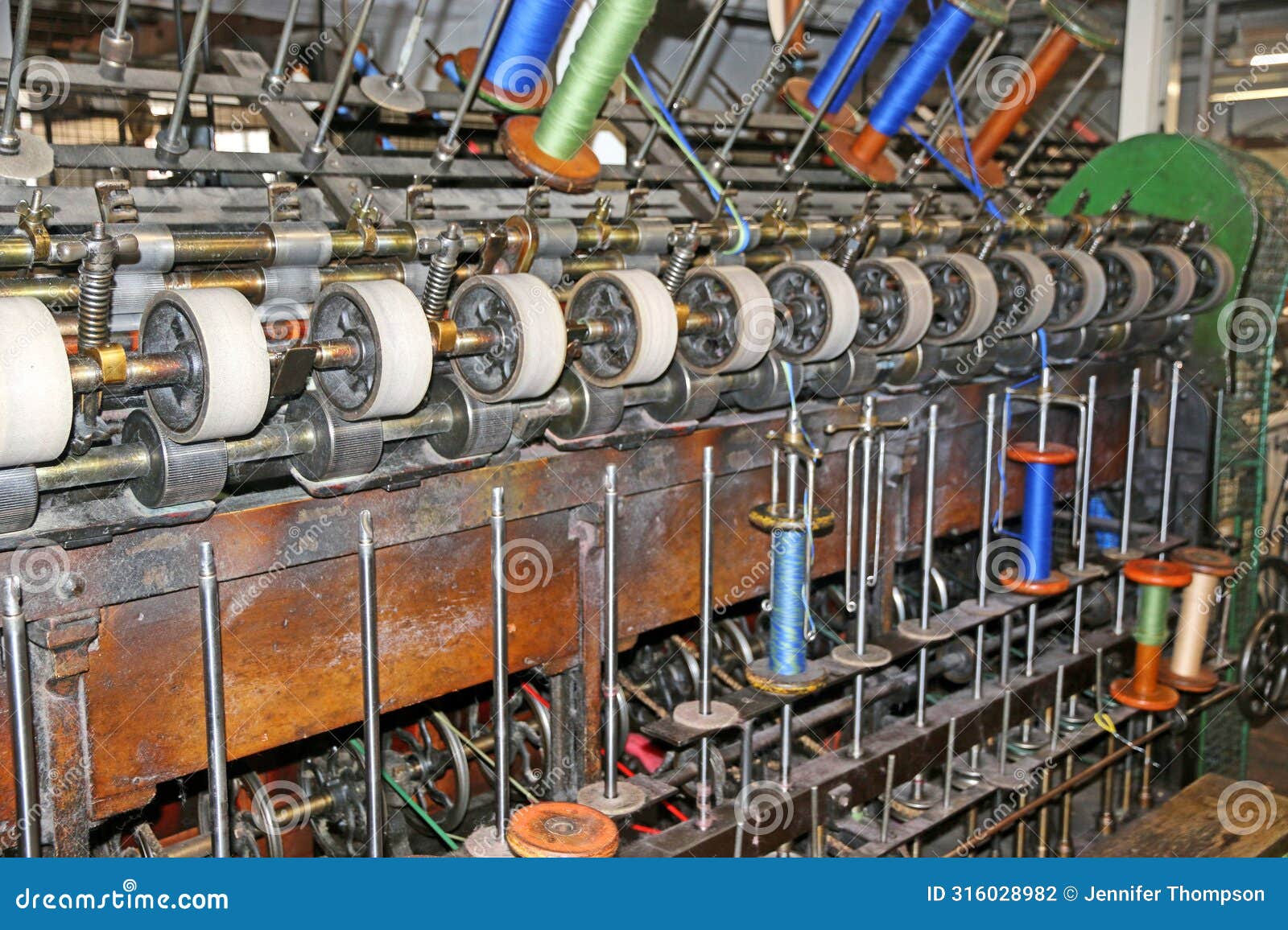 Machinery in a Victorian Textile Mill Stock Photo - Image of equipment ...