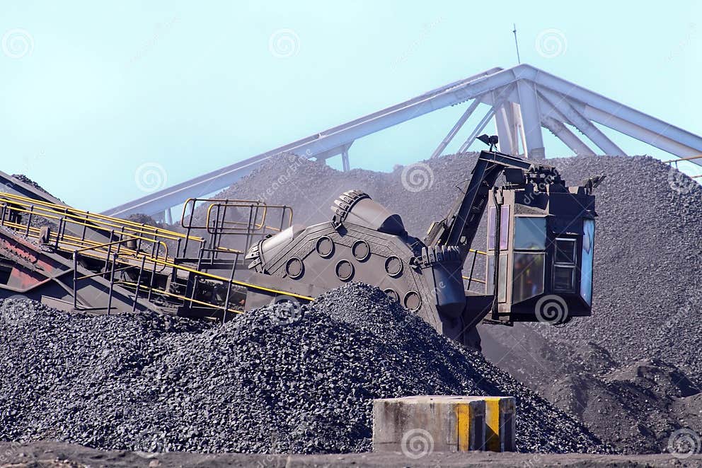 Machinery working coal stock image. Image of lumps, overhead - 10964261