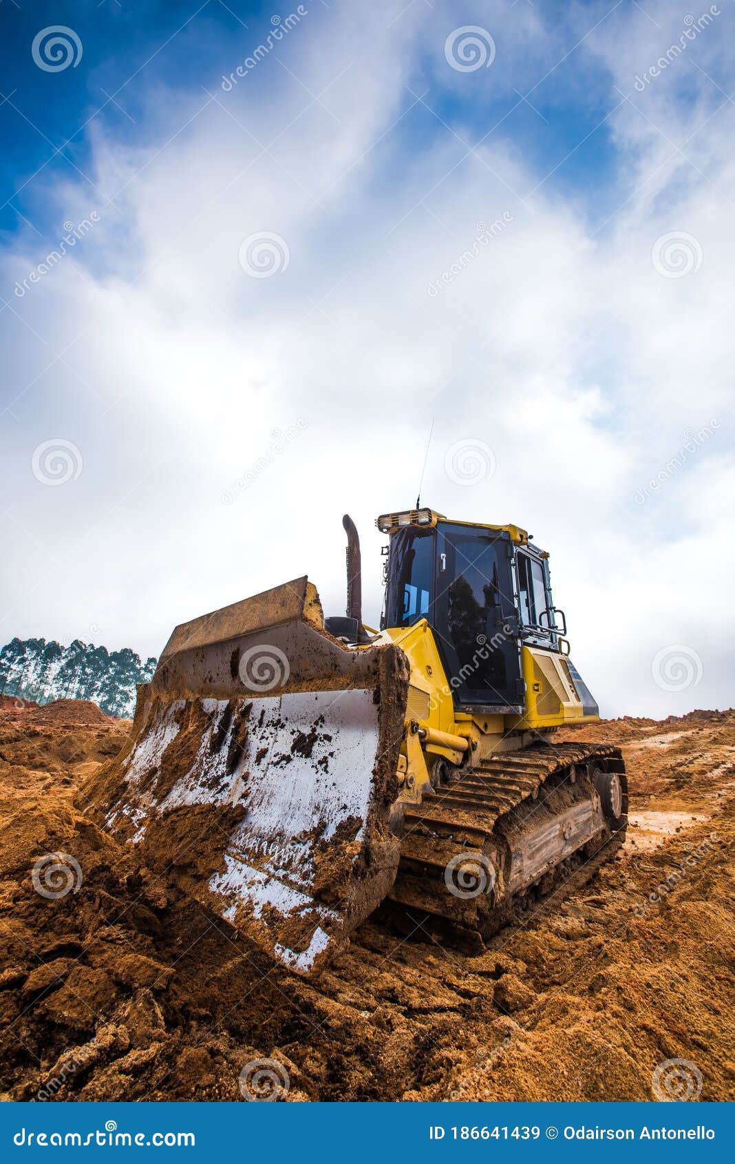 Machines Excavating the Soil from the Beginning of the Work. Stock ...
