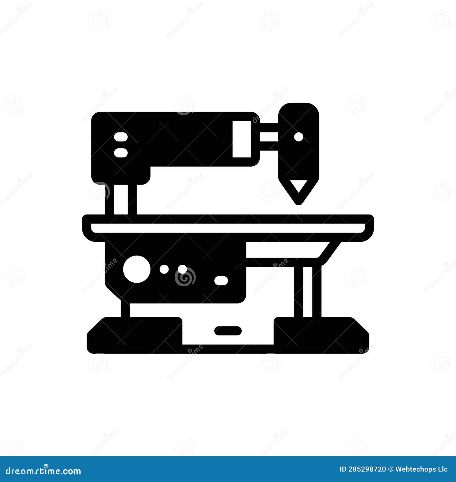 Black Solid Icon for Machines, Sewing and Dressmaking Stock Vector ...