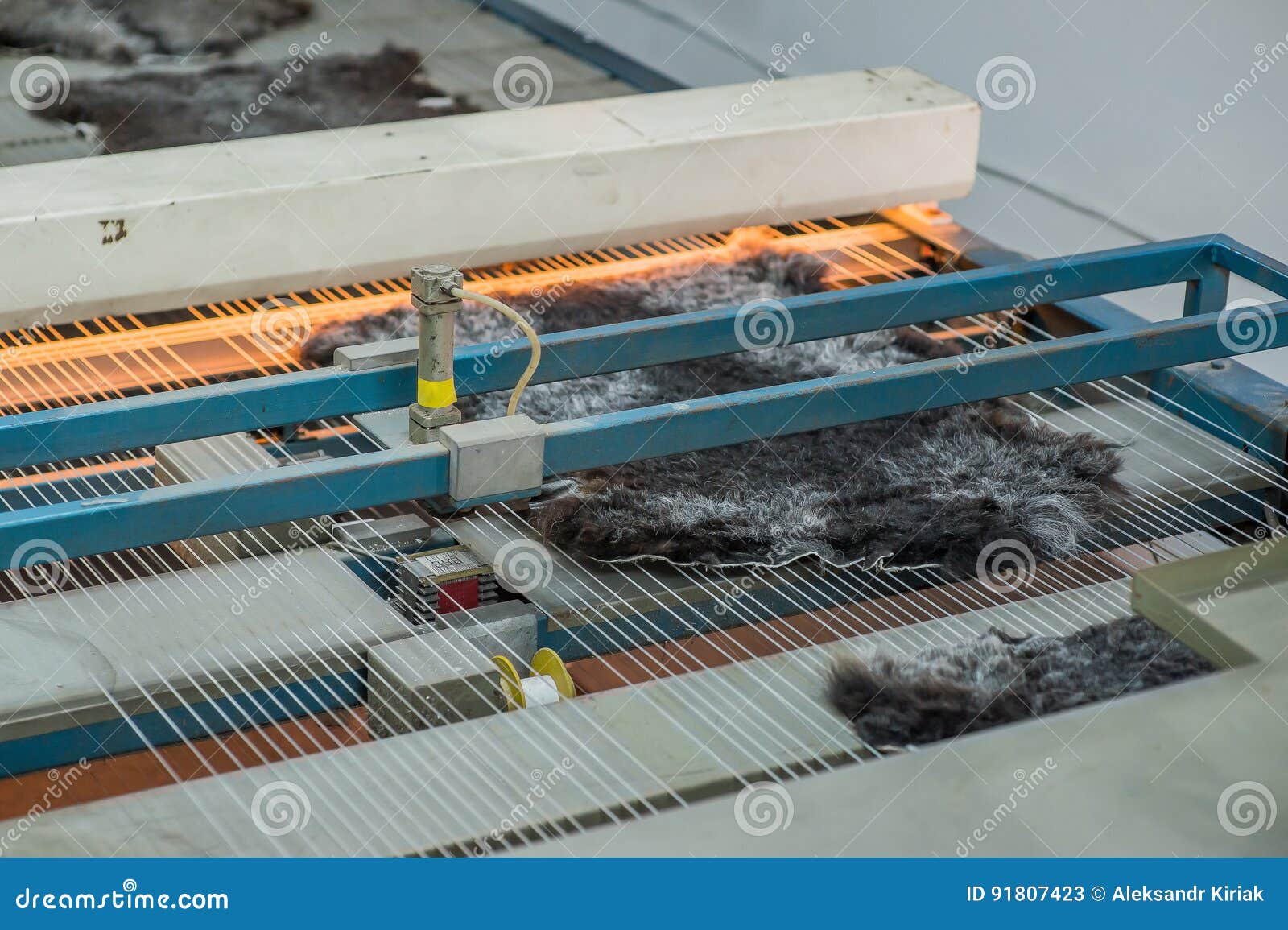 Machines for Processing Natural Leather and Fur Stock Image - Image of ...