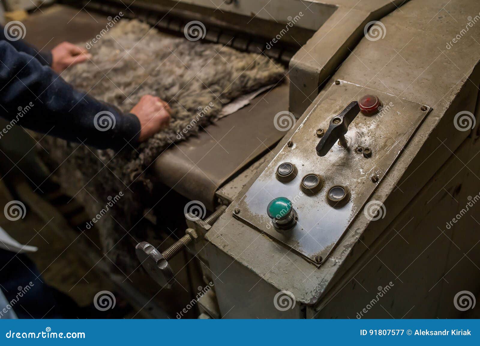 Machines for Processing Natural Leather and Fur Stock Image - Image of ...