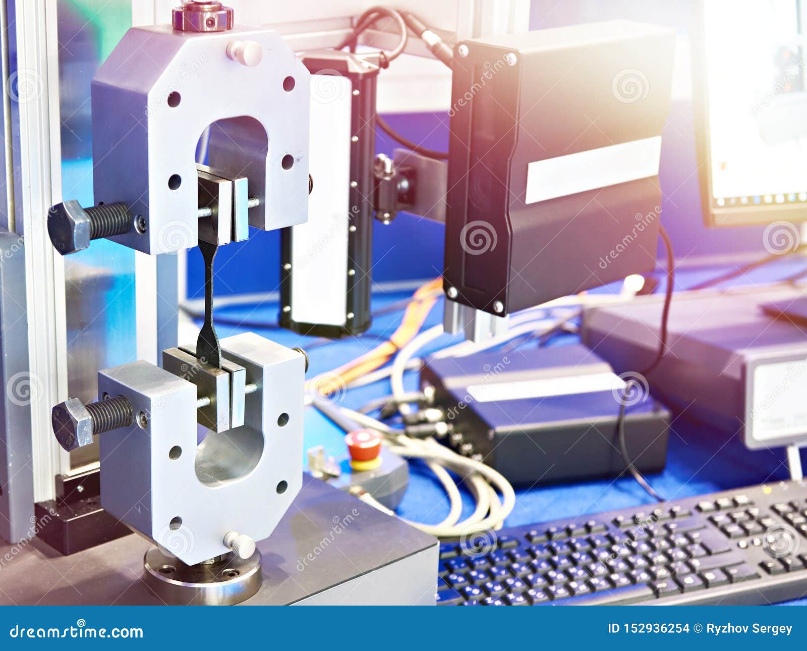 Engineering Tensile Strength Machine In Testing Process Stock Image ...