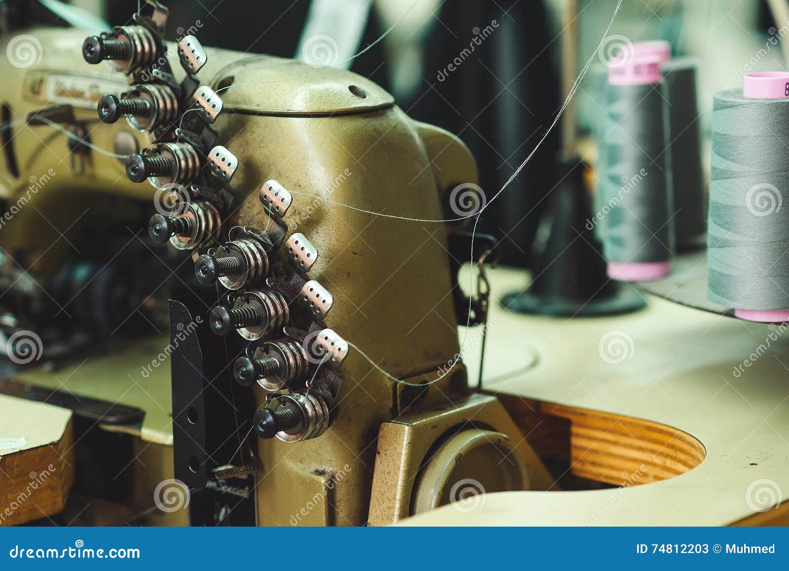 Machines on the Textile Factory. Stock Image - Image of fabric, plant ...