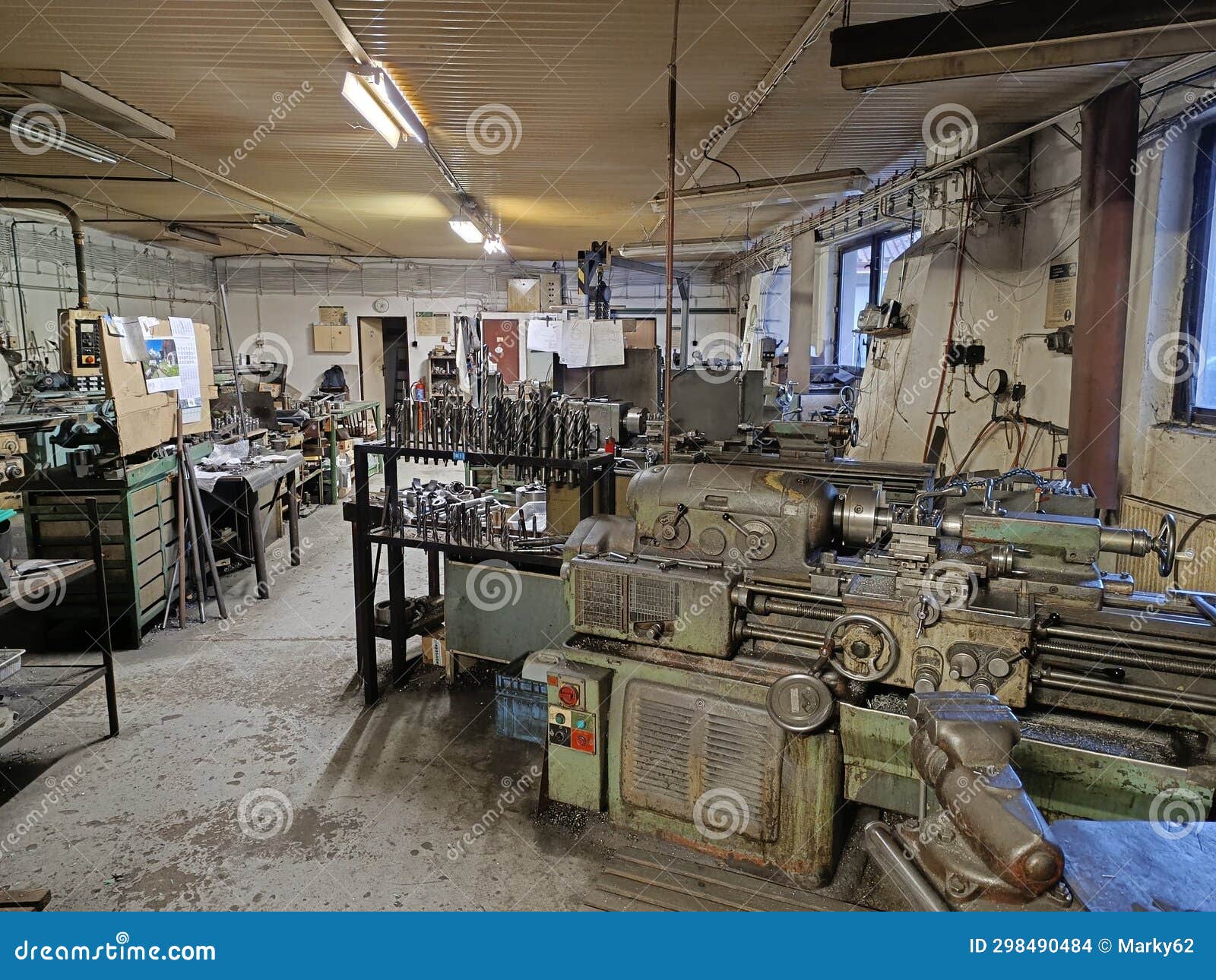 Machines and Tools in Old Workroom Editorial Stock Image - Image of ...