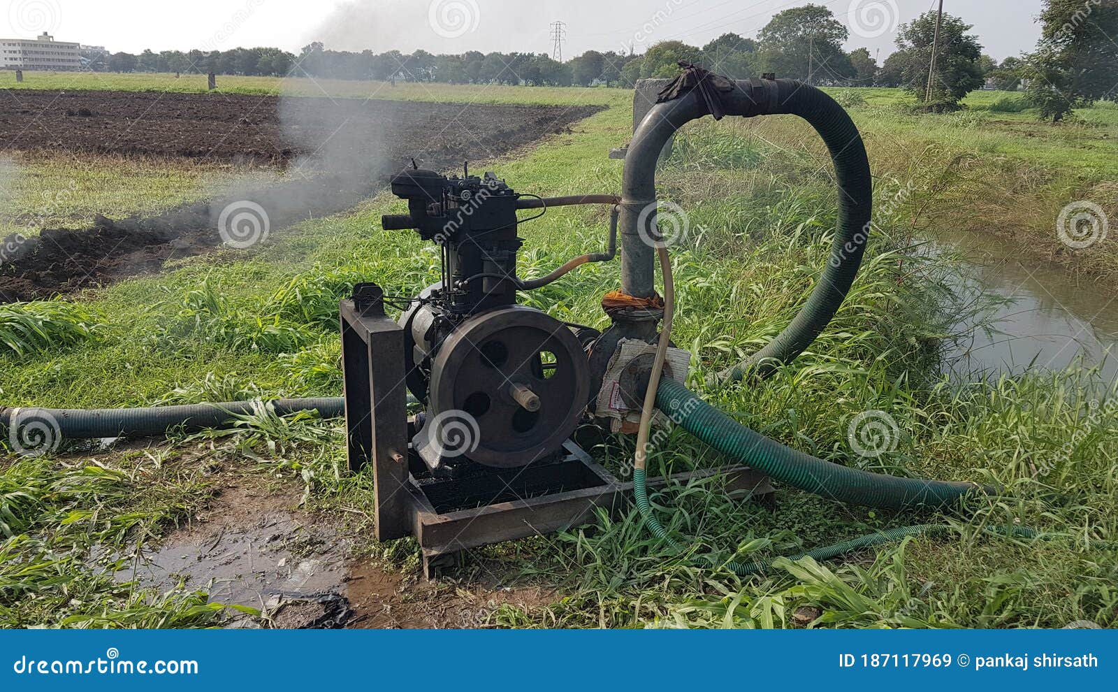 Machines Used for Irrigating Crops in the Field. Stock Image - Image of ...