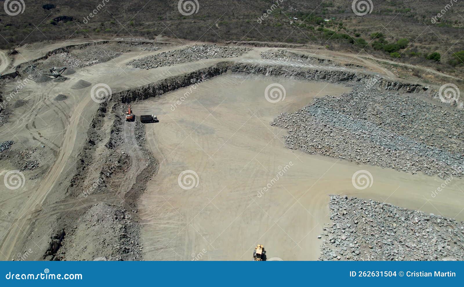 Machines Working in Cement Quarry Stock Footage - Video of stone ...