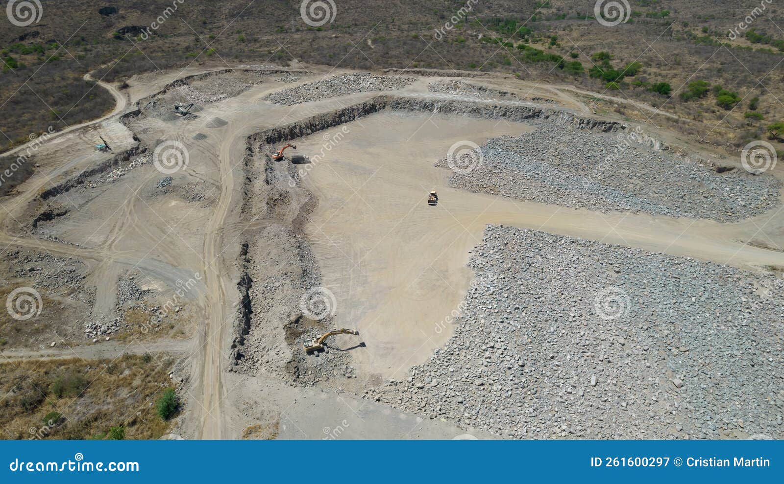 Machines Working in Cement Quarry Stock Image - Image of cement ...