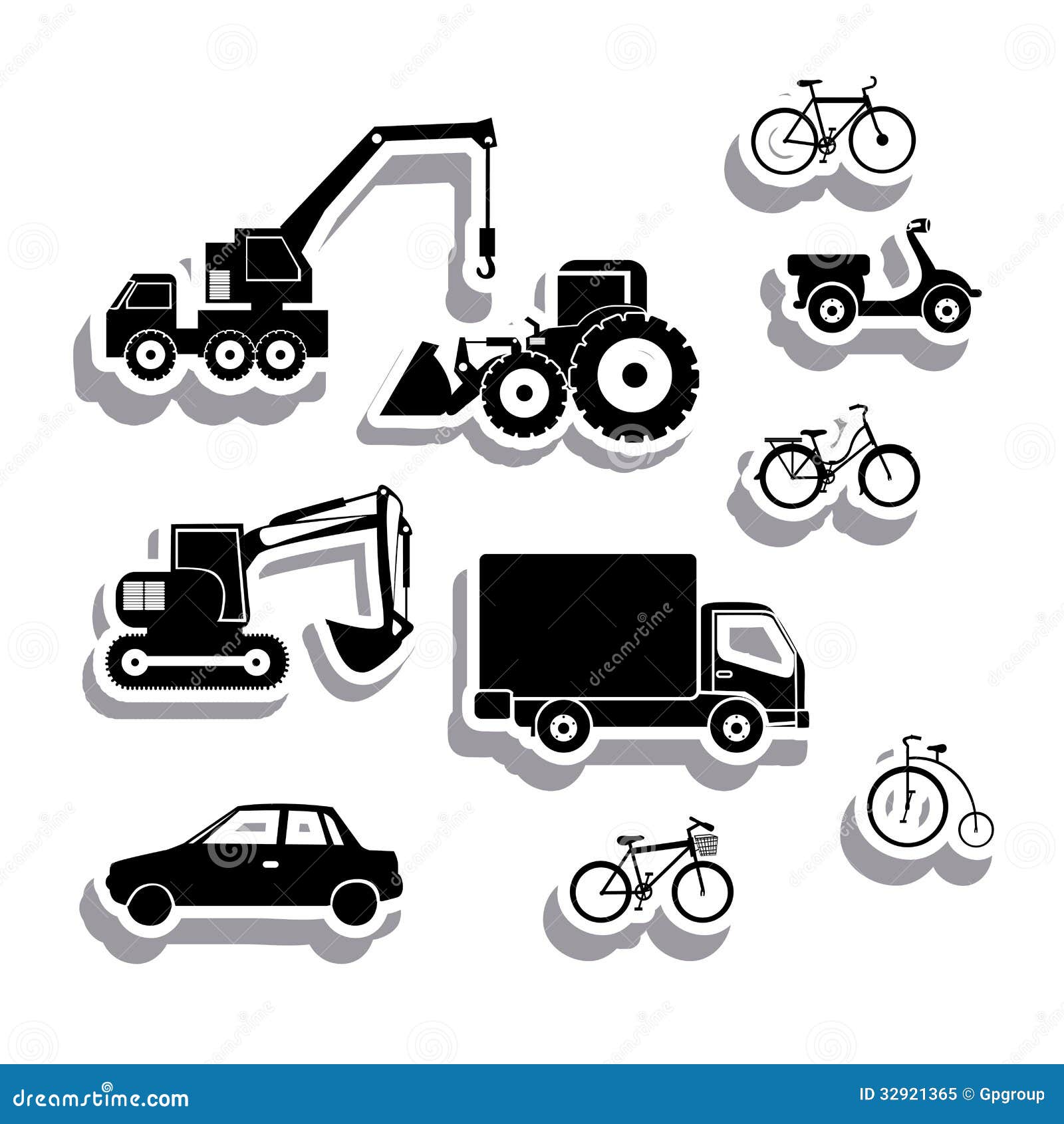 Machinespictogrammen vector illustratie. Illustration of pictogrammen ...