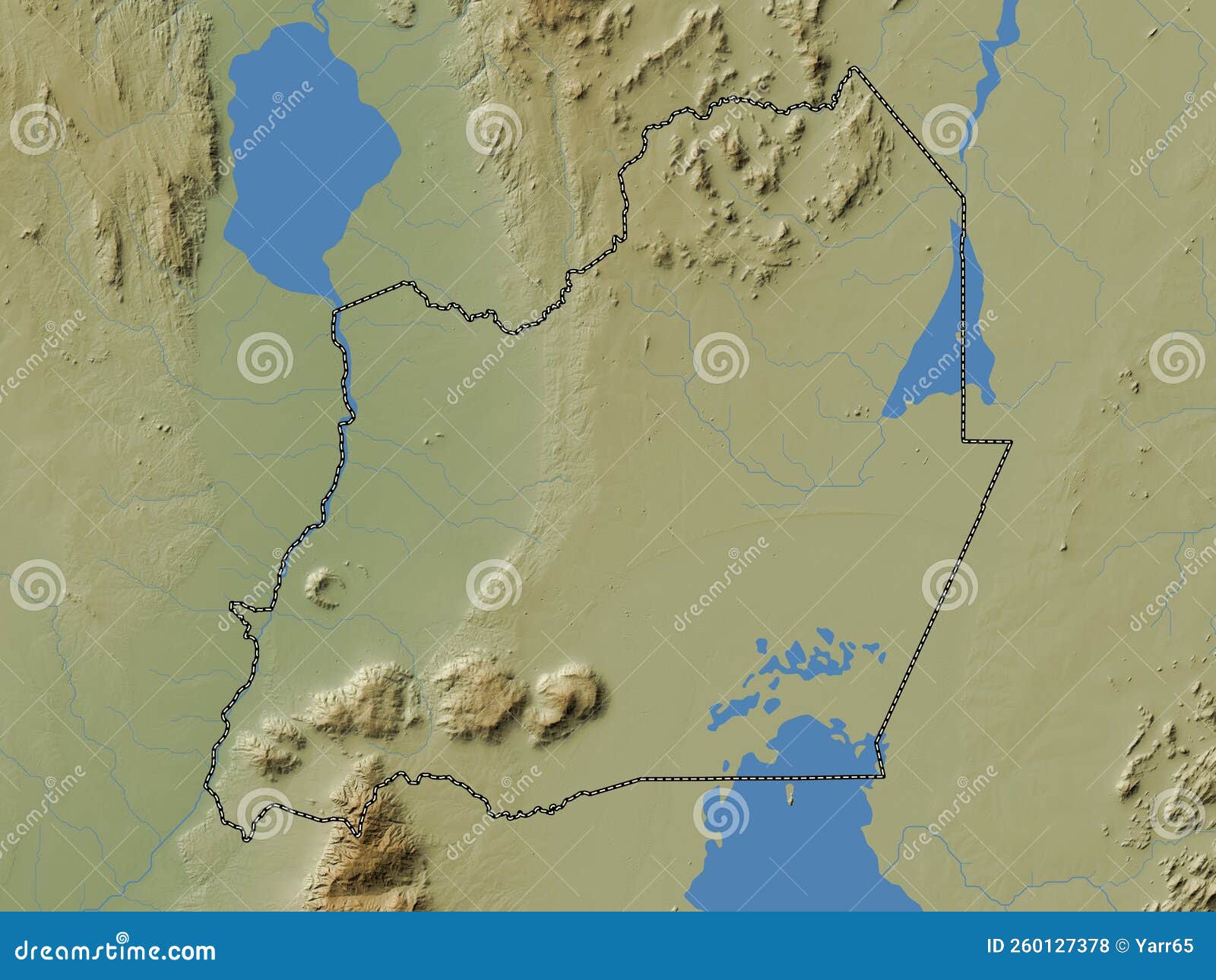 Machinga, Malawi. Physical. No Legend Stock Illustration - Illustration ...