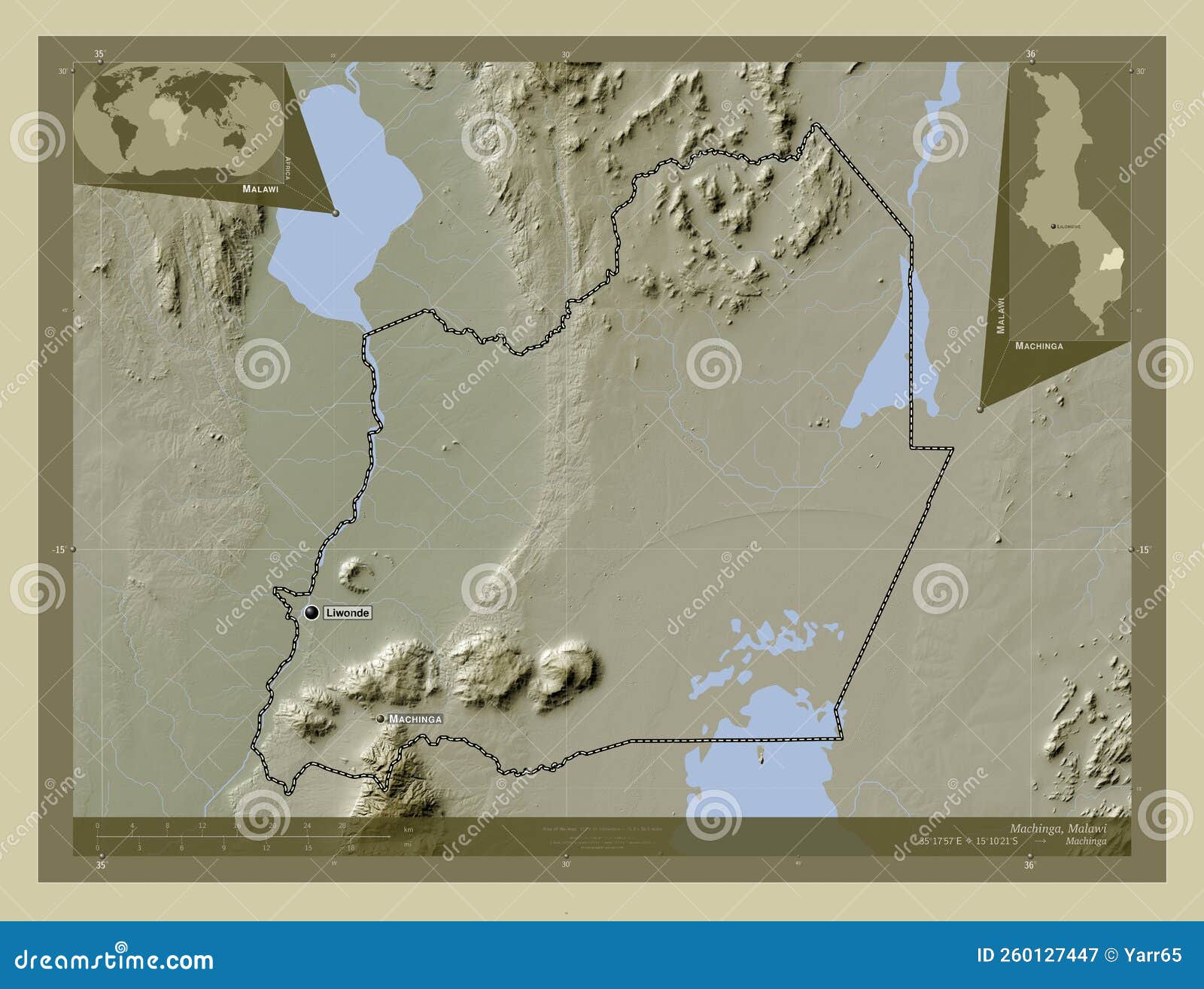 Machinga, Malawi. Wiki. Labelled Points of Cities Stock Illustration ...