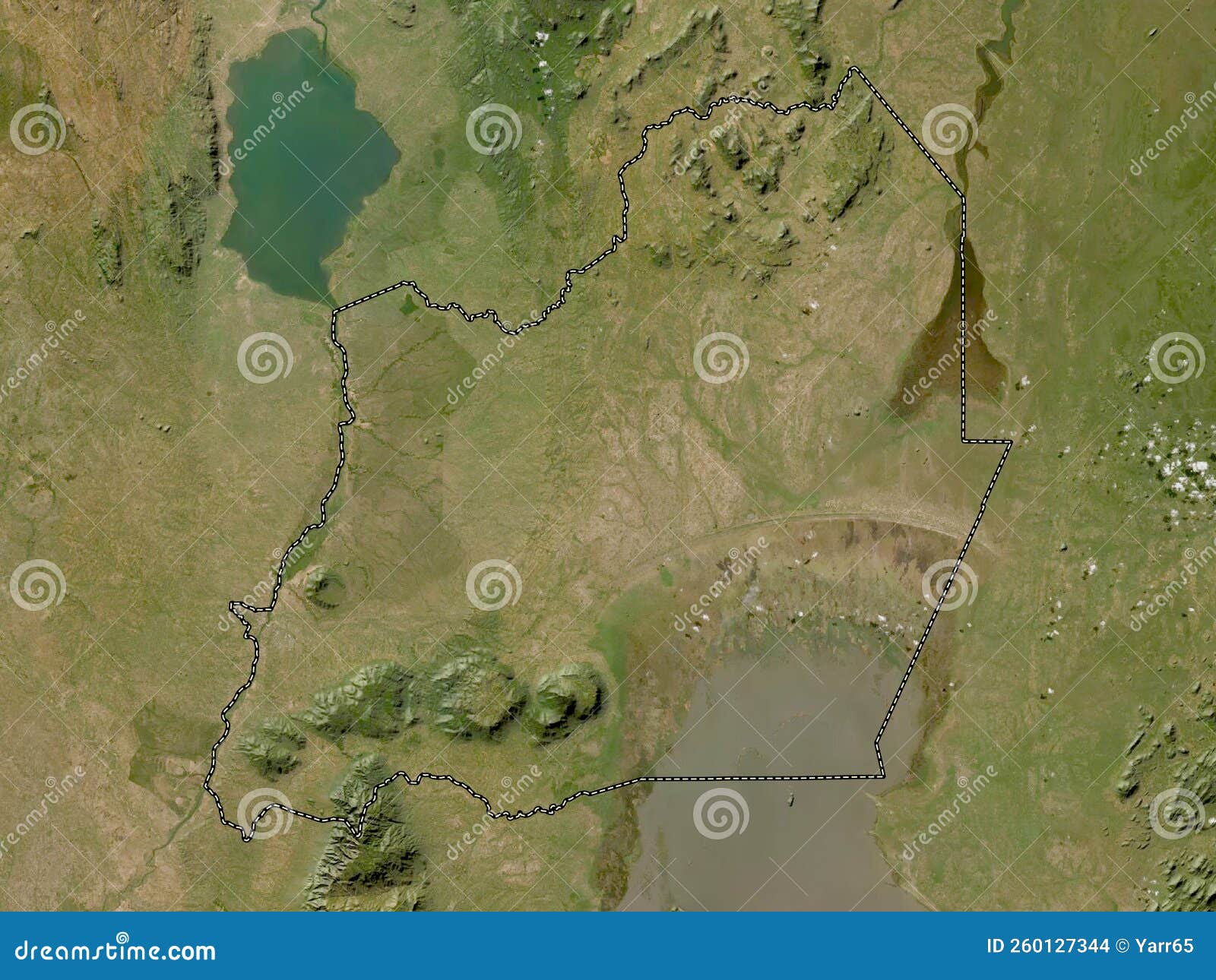 Machinga, Malawi. Low-res Satellite. No Legend Stock Photo - Image of ...