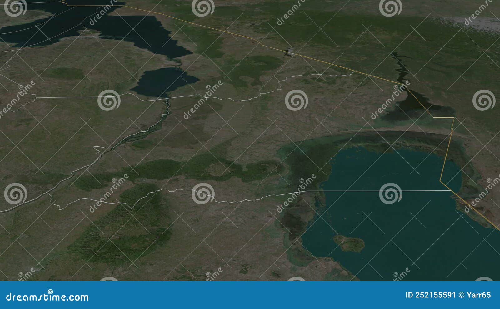 Machinga Extruded. Malawi. Stereographic Satellite Map Stock Video ...