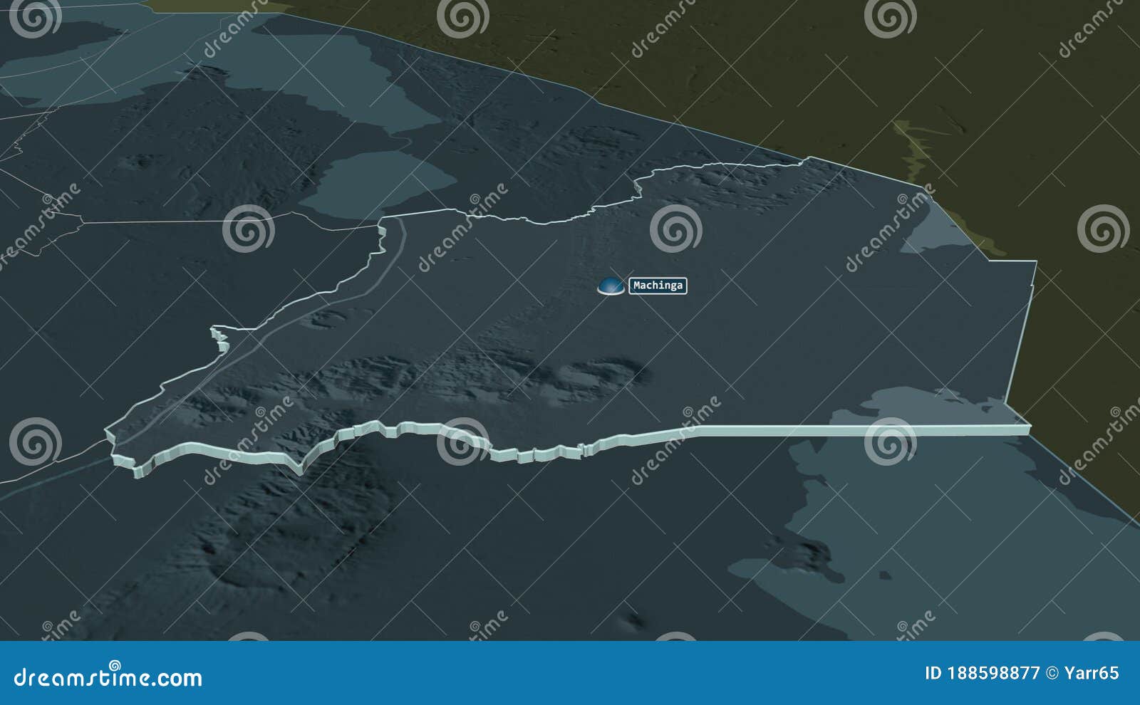 Machinga, Malawi - Extruded with Capital. Administrative Stock ...