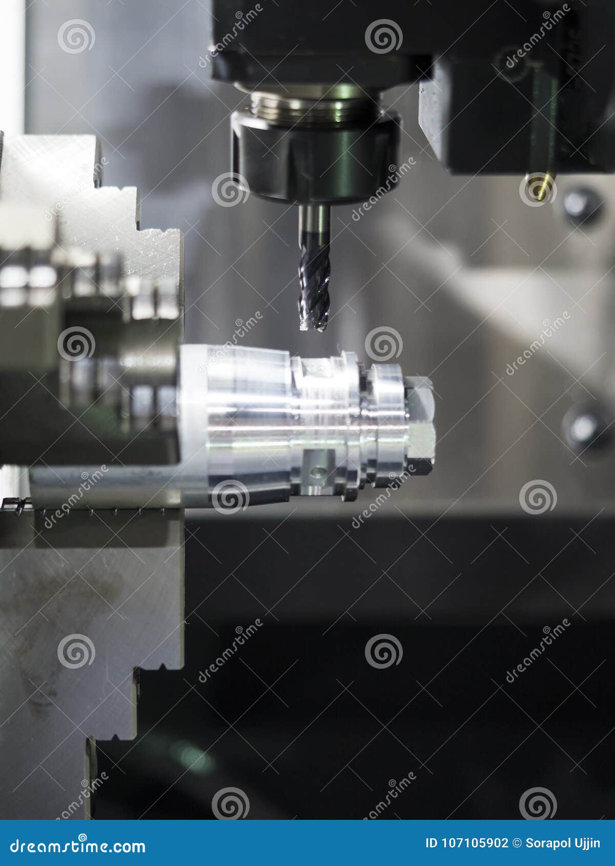 Machining Automotive Part by Cnc Turning Machine Stock Photo - Image of ...