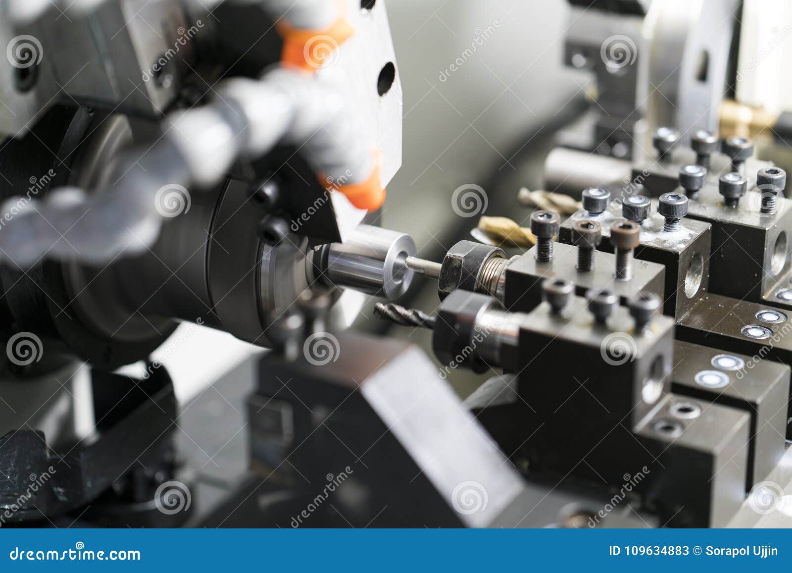 Machining Automotive Part by Cnc Turning Machine Stock Image - Image of ...