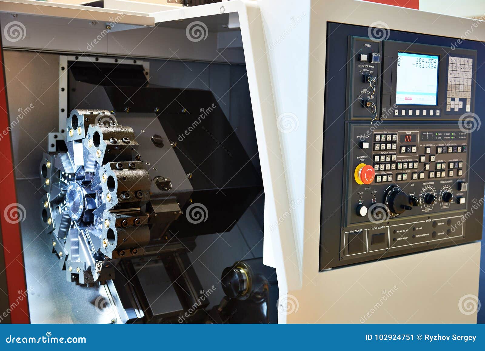 Machining center with CNC stock image. Image of metalwork - 102924751