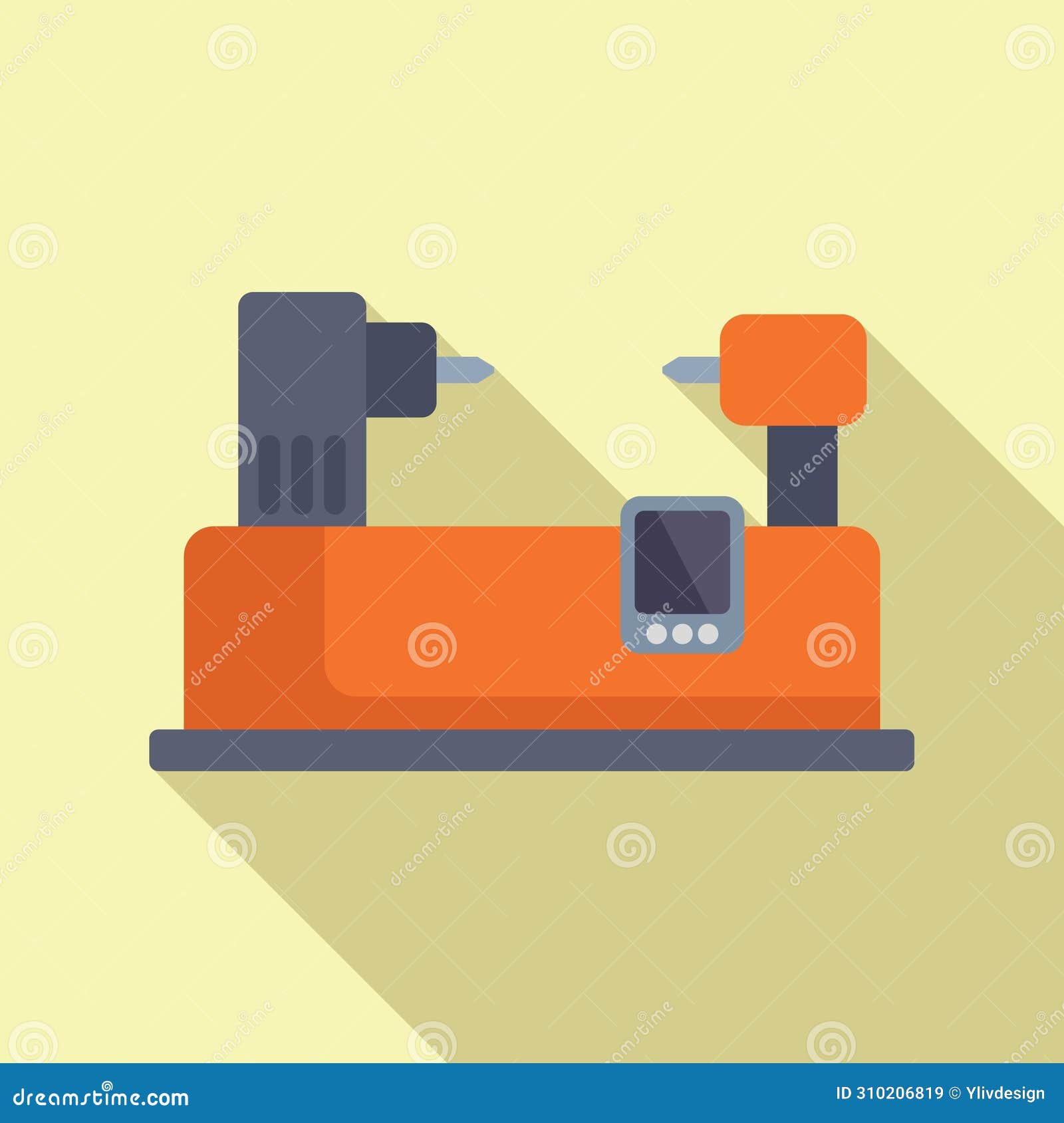 Machining Center Icon Flat Vector. Router Press Tool Stock Vector ...