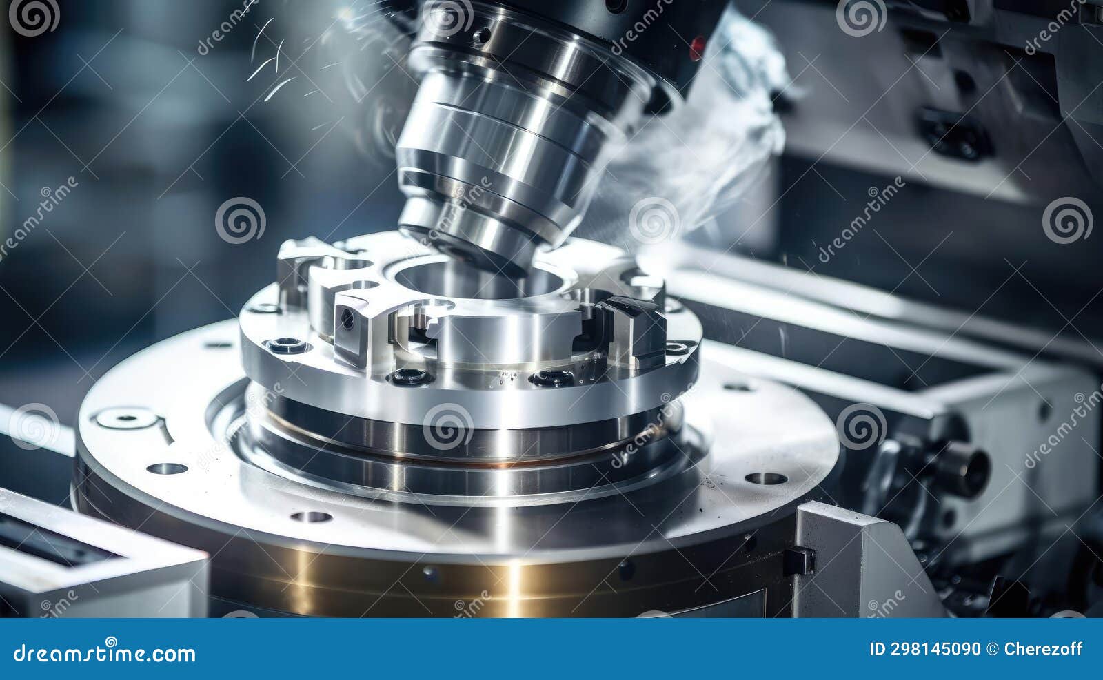 Machining A Part On A Milling Machine Royalty-Free Cartoon ...