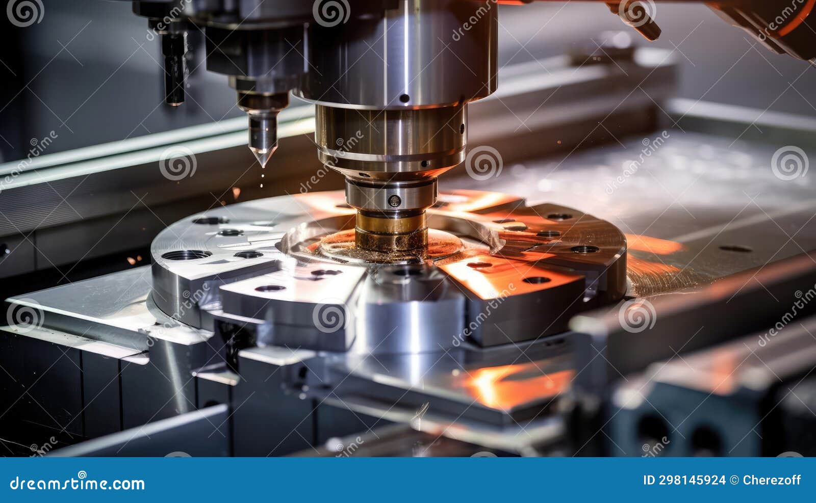 Machining A Part On A Milling Machine Royalty-Free Cartoon ...