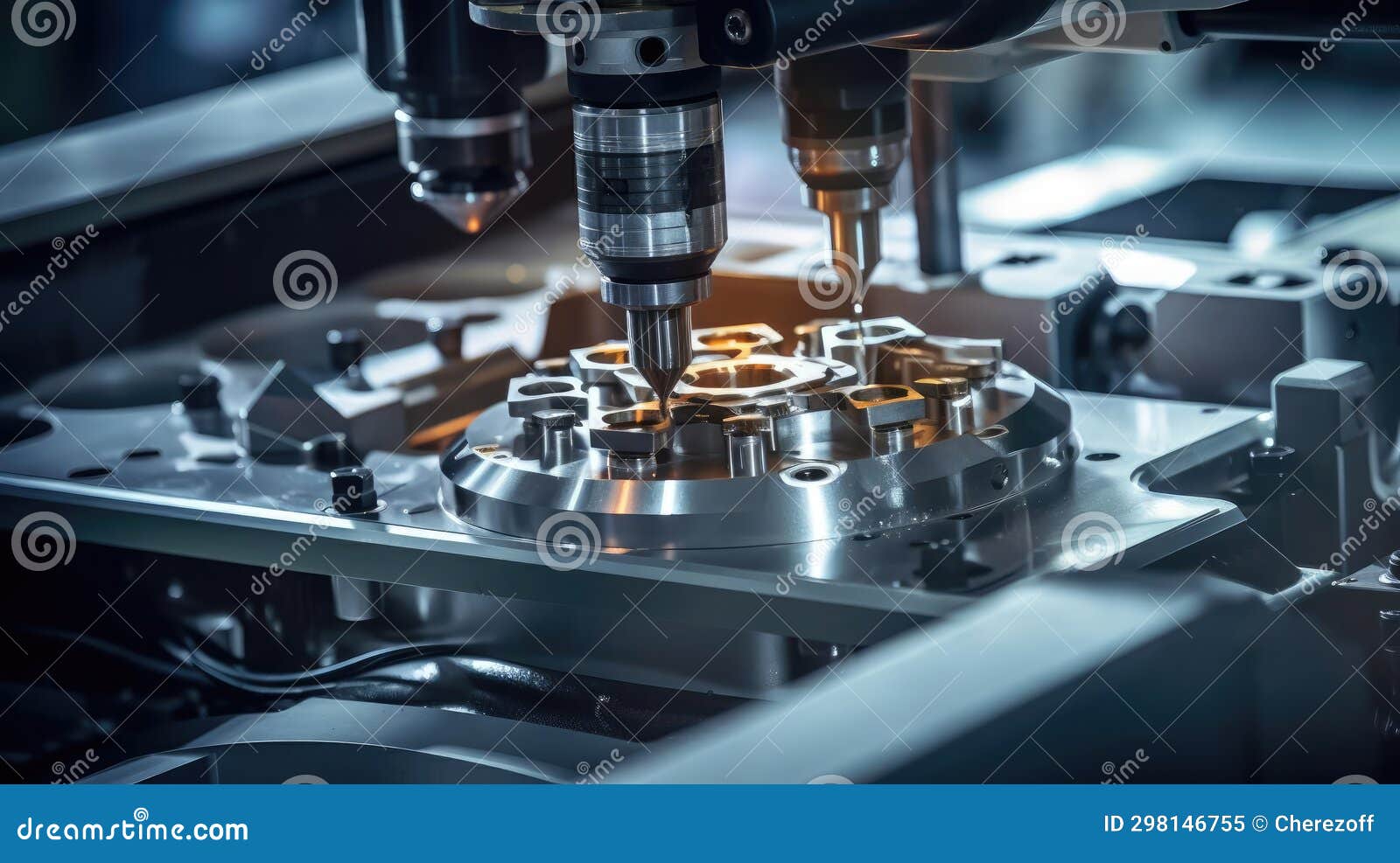 Machining A Part On A Milling Machine Royalty-Free Cartoon ...