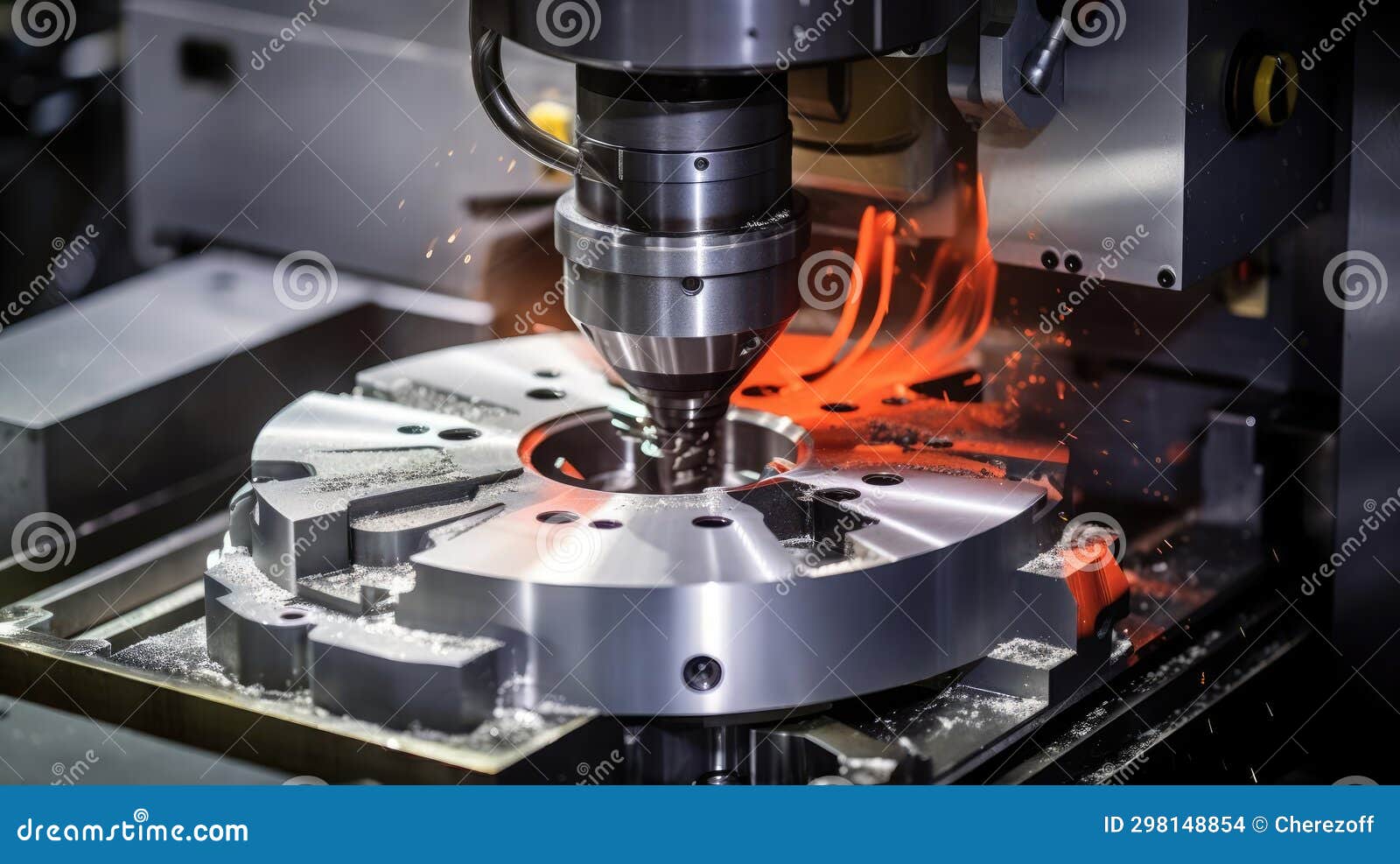 Machining A Part On A Milling Machine Royalty-Free Cartoon ...