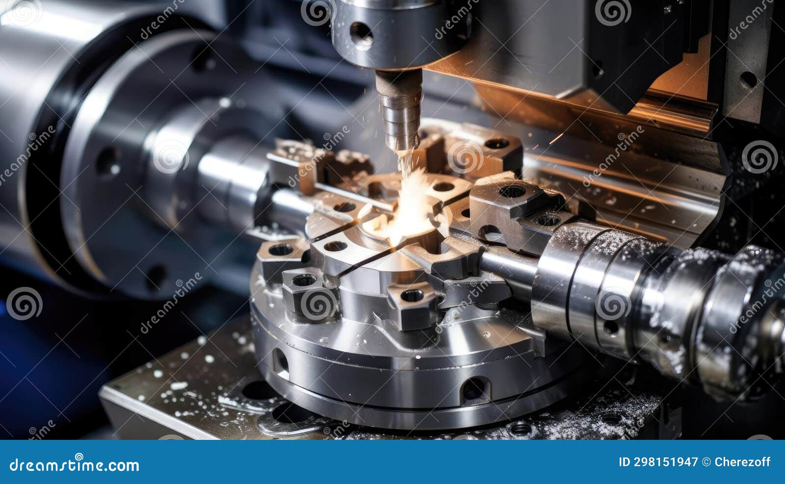 Machining A Part On A Milling Machine Royalty-Free Cartoon ...