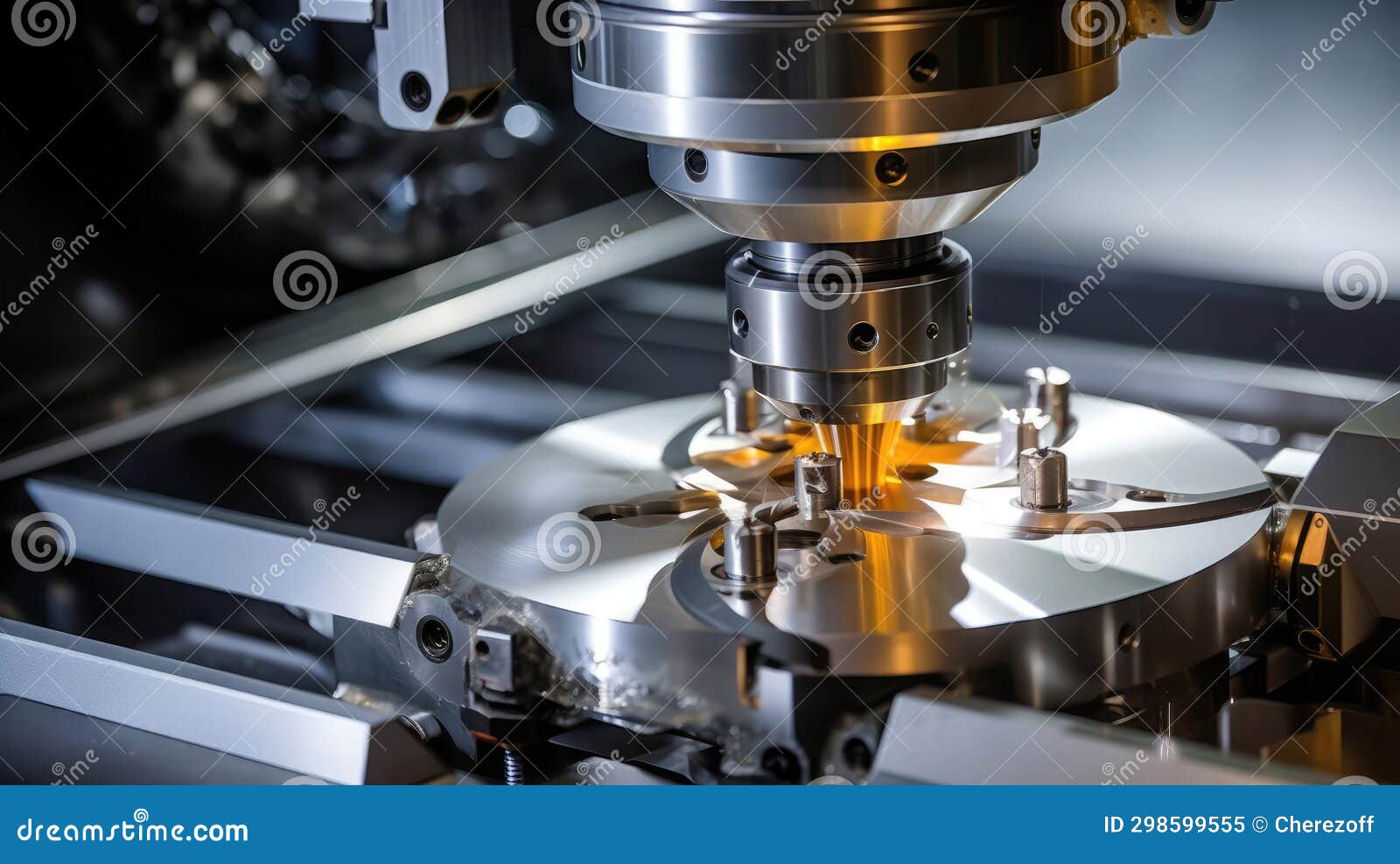Machining a Part on a Milling Machine Stock Illustration - Illustration ...