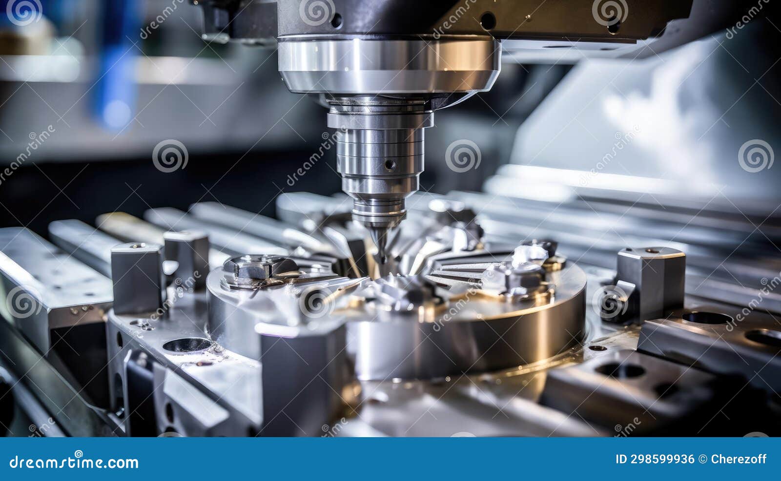 Machining a Part on a Milling Machine Stock Illustration - Illustration ...
