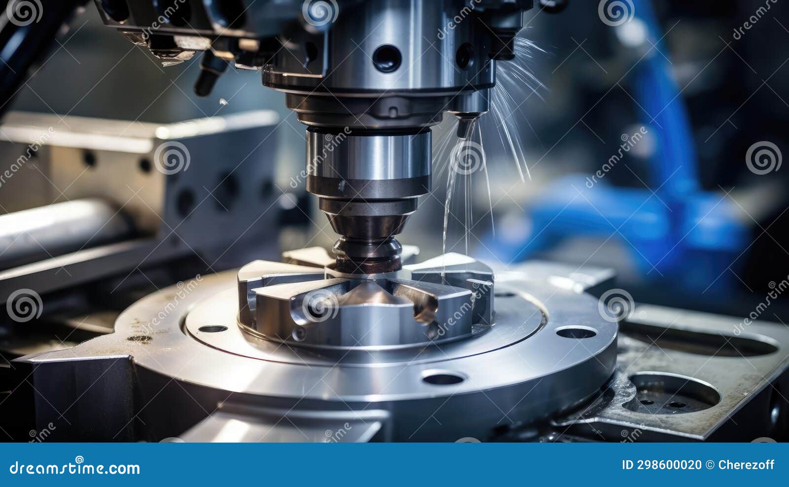 Machining a Part on a Milling Machine Stock Illustration - Illustration ...