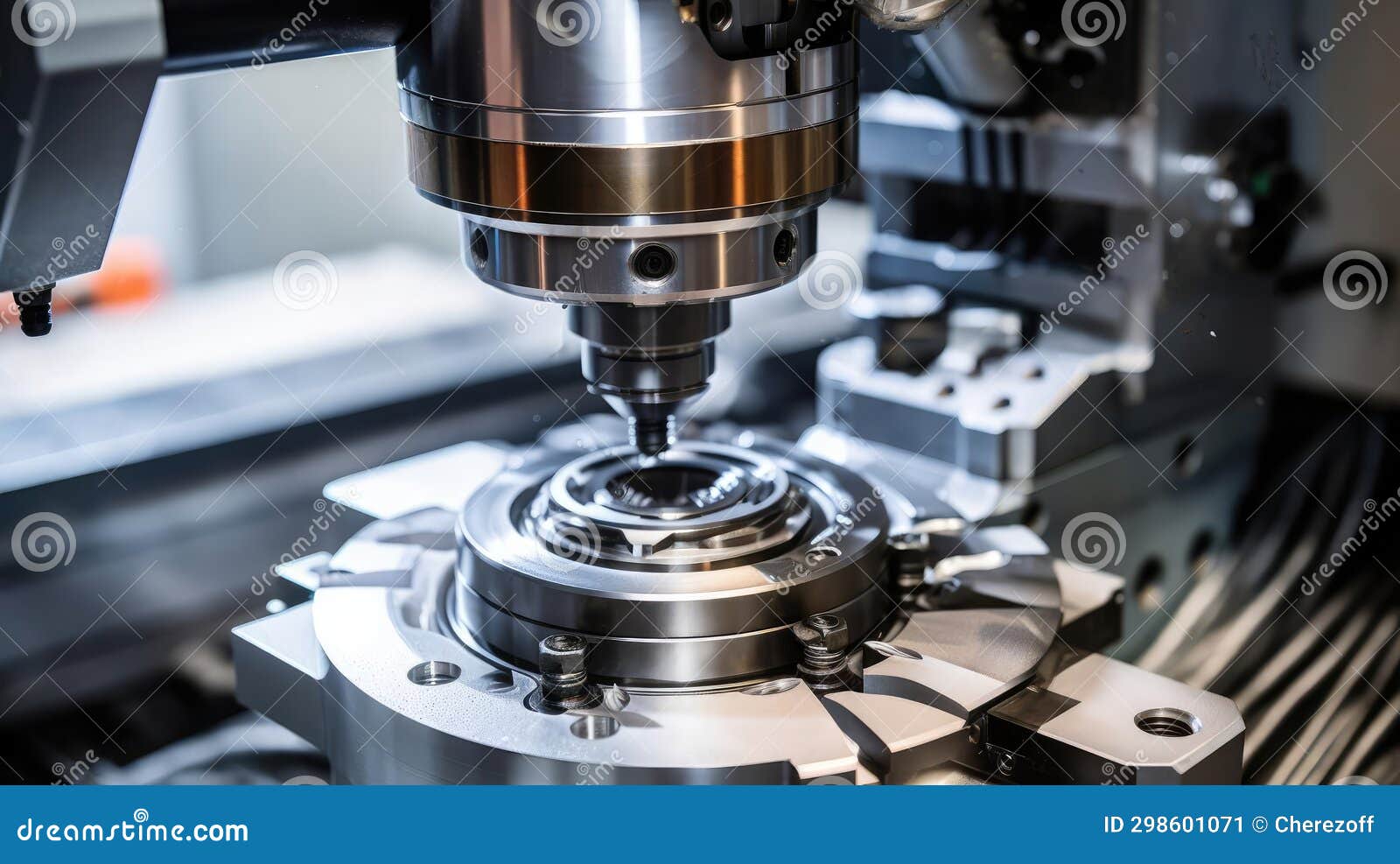 Machining a Part on a Milling Machine Stock Illustration - Illustration ...