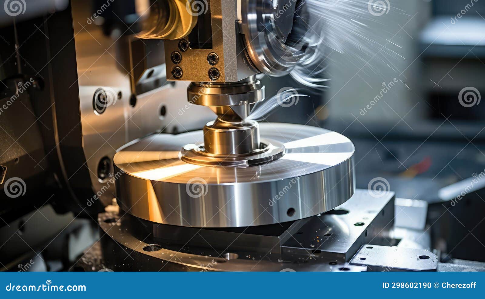 Machining a Part on a Milling Machine Stock Illustration - Illustration ...