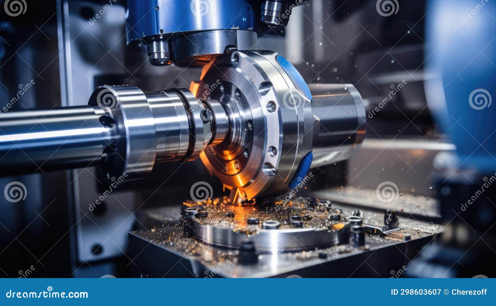 Machining A Part On A Milling Machine Royalty-Free Cartoon ...