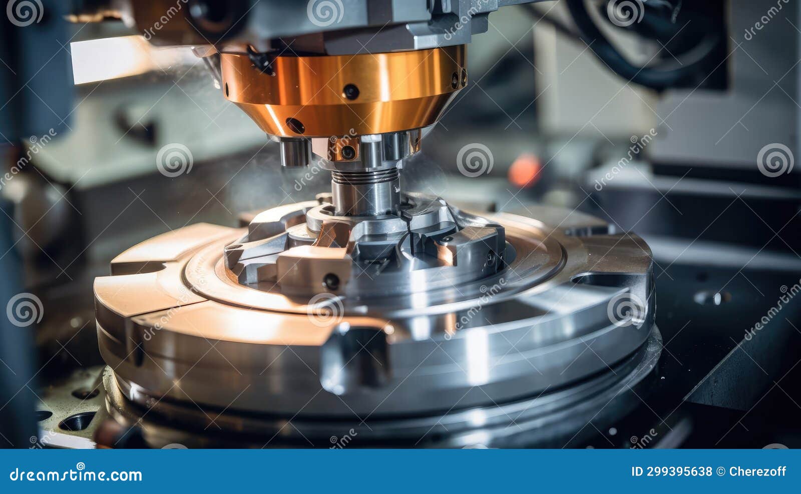 Machining A Part On A Milling Machine Royalty-Free Cartoon ...