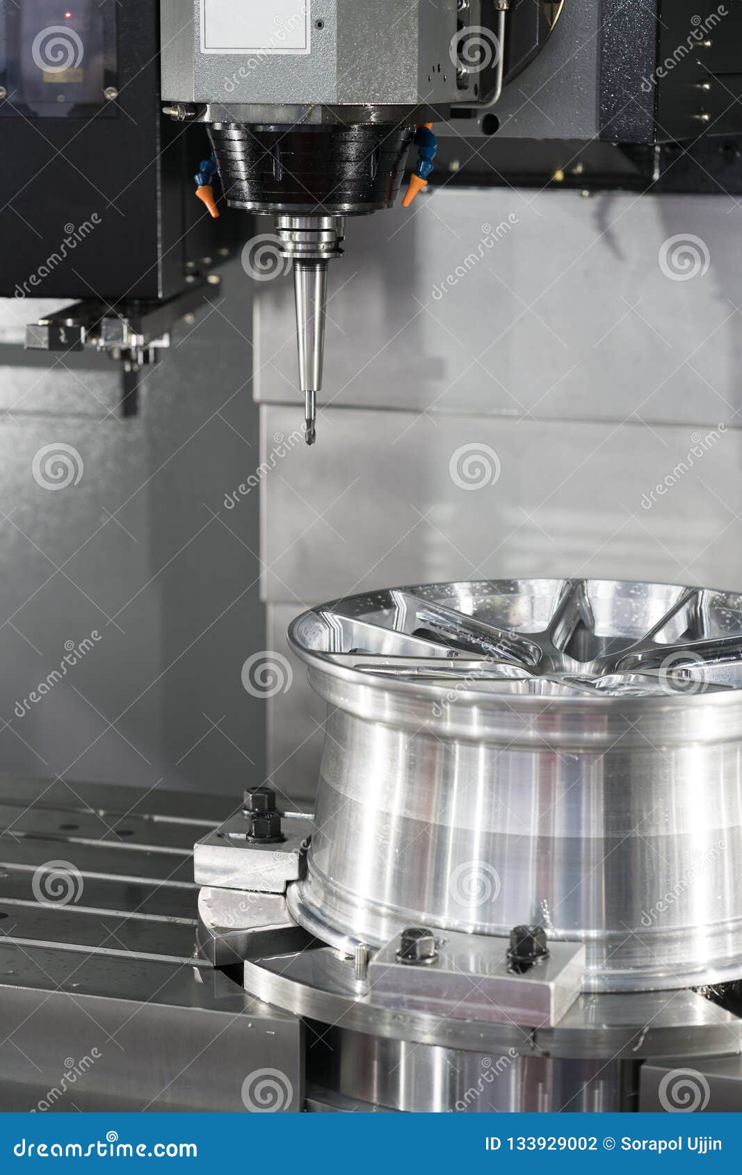 CNC Machining Center Cutting Precision Part Stock Photo - Image of ...