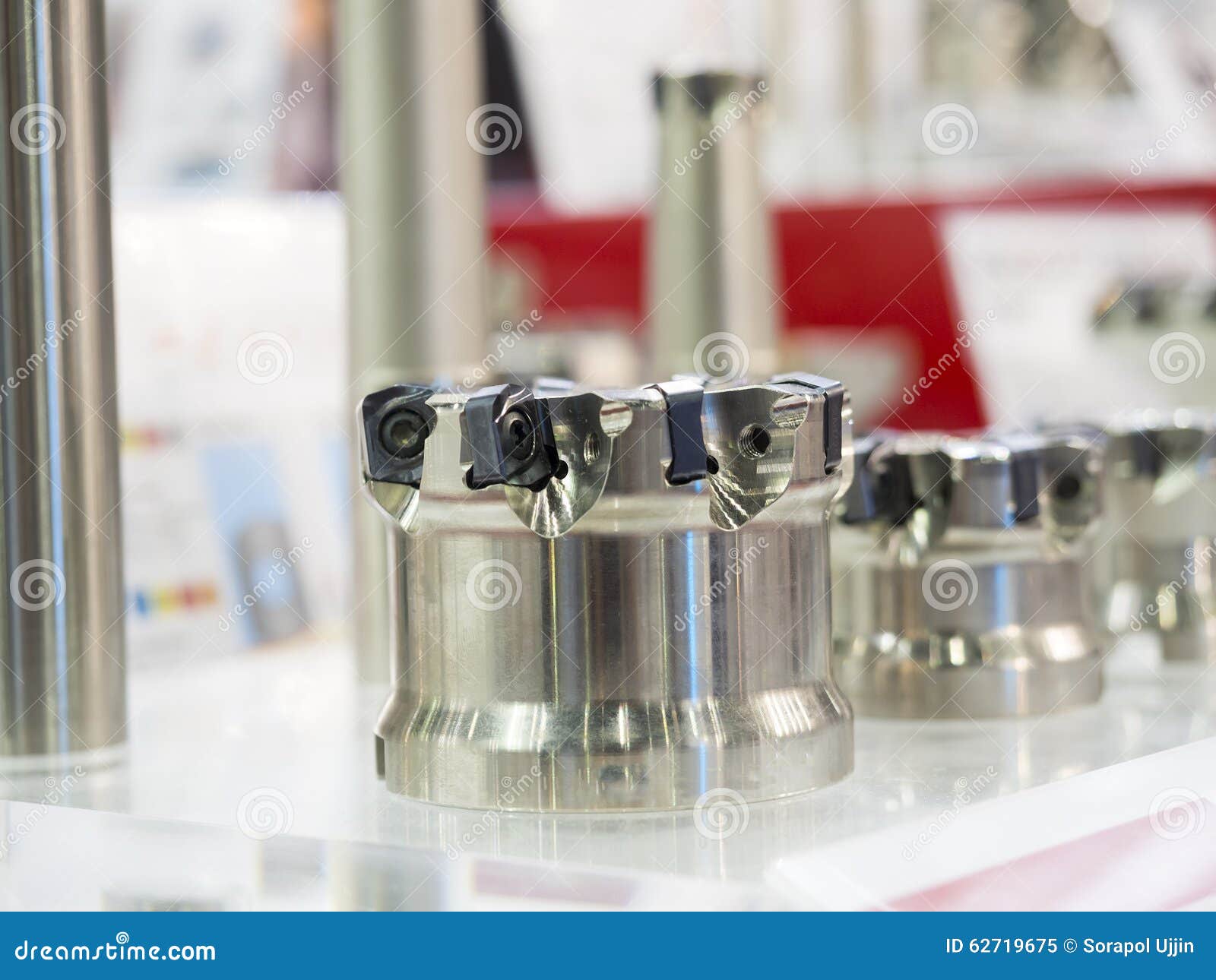 Machining Work Parts Zero Setting Stock Image - Image of bore, cutter ...