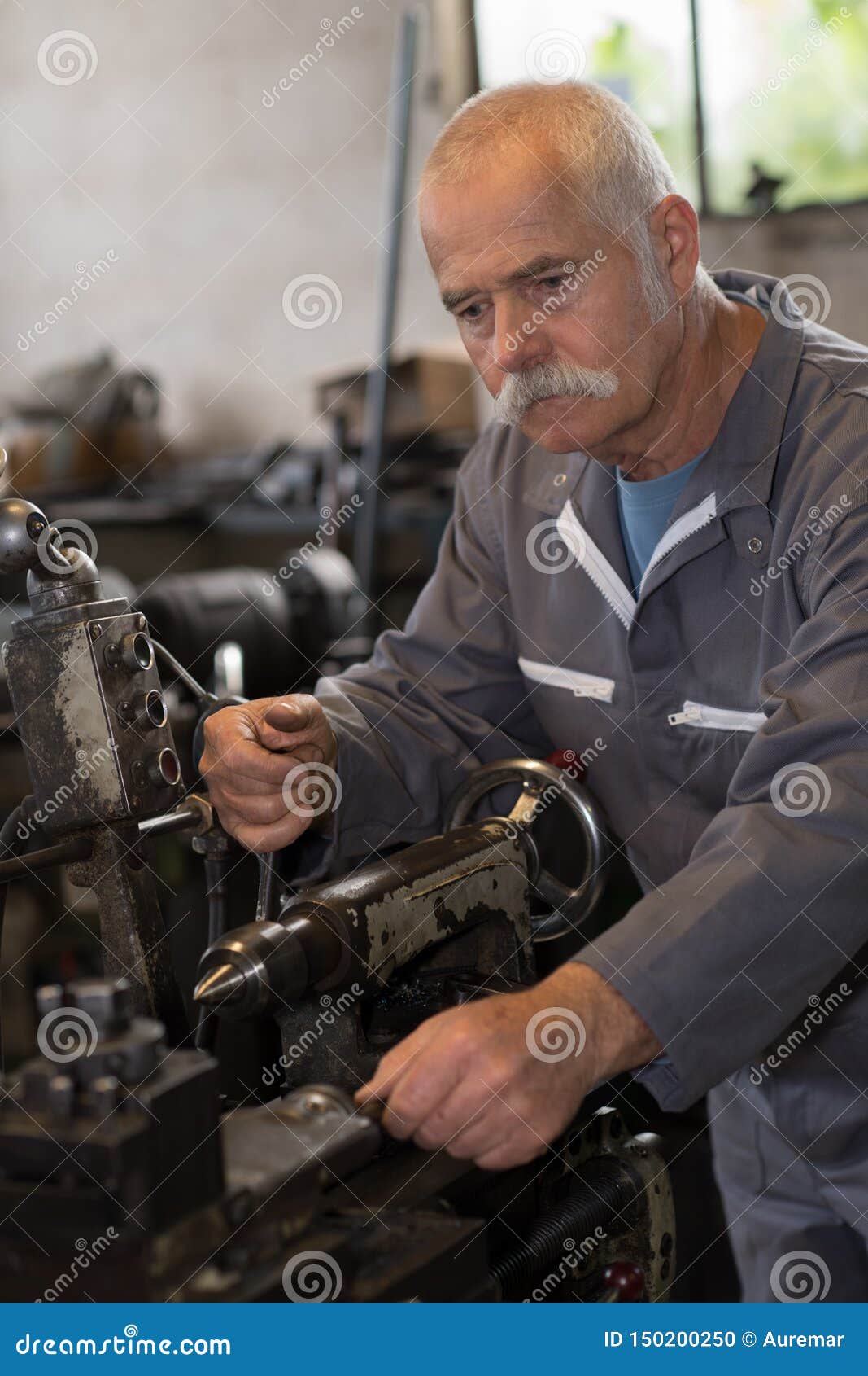 Machinist Operating a Machine Stock Photo - Image of business ...