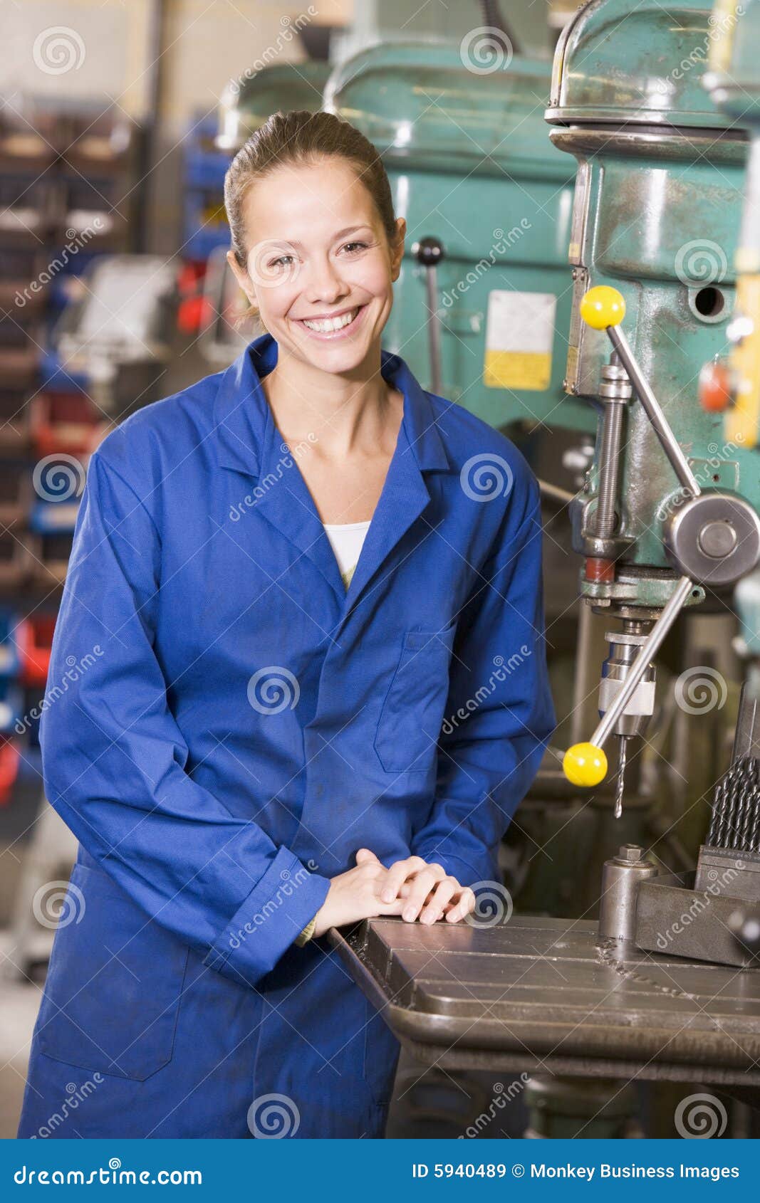 Machinist Working On Machine Royalty-Free Stock Photo | CartoonDealer ...