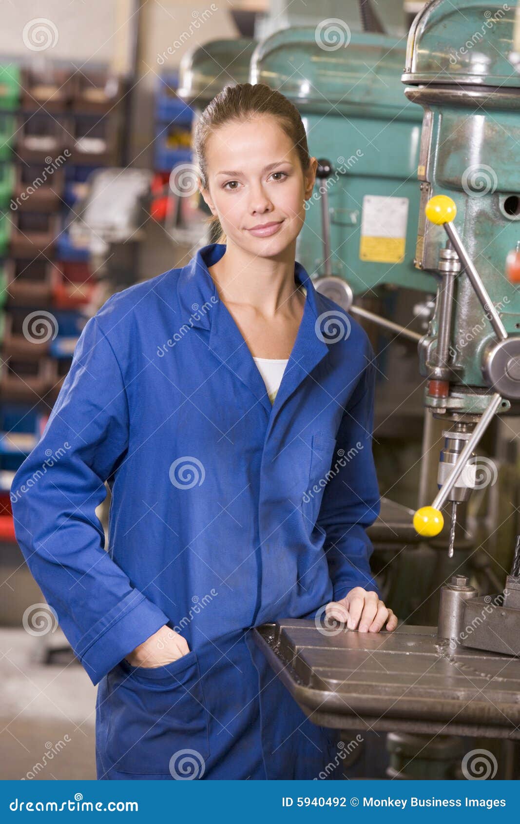 Machinist Working on Machine Stock Photo - Image of camera, drill: 5940492