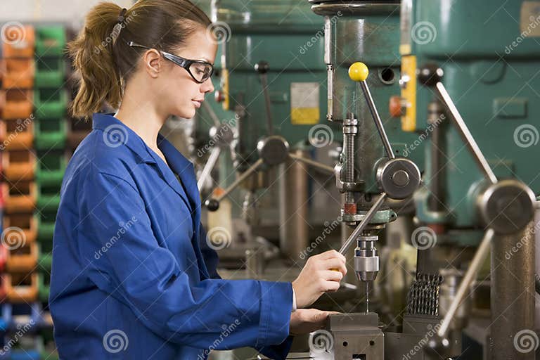 Machinist Working on Machine Stock Image - Image of operator, labour ...