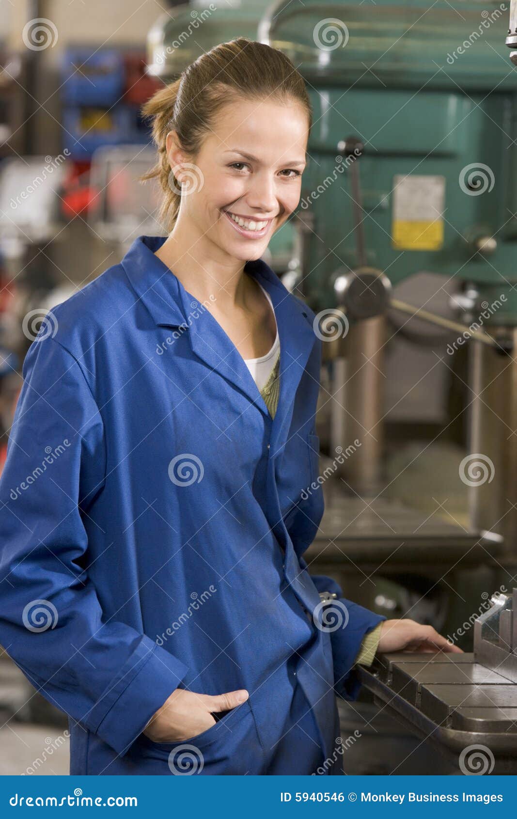 Machinist Working on Machine Stock Photo - Image of occupations ...