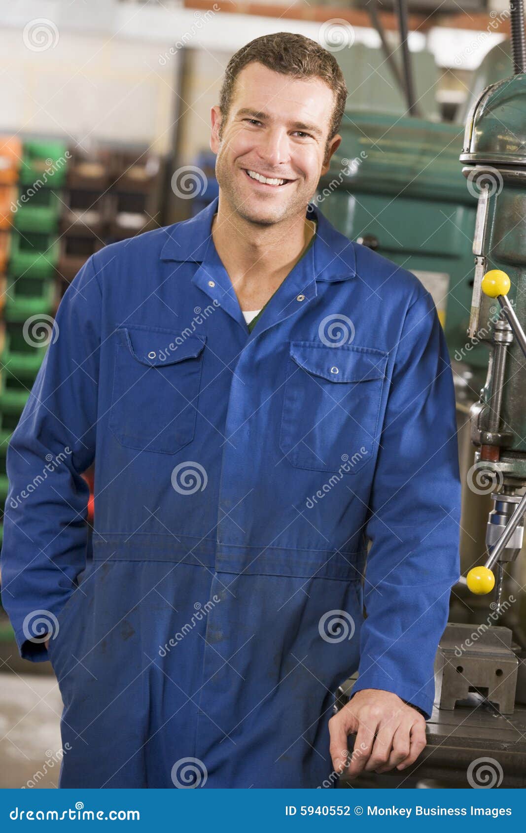 Machinist Working on Machine Stock Photo - Image of factory, engineer ...