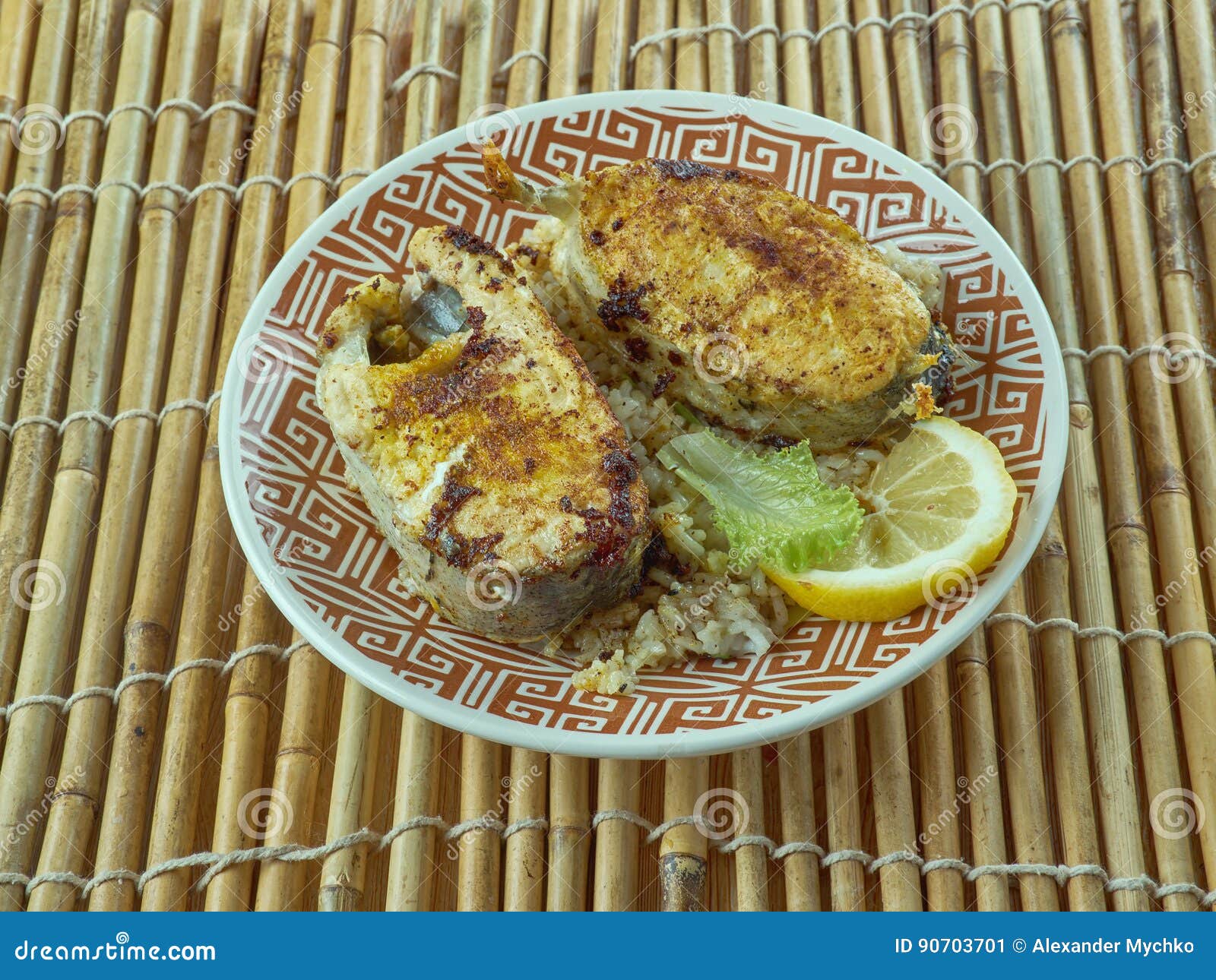 Machli Biryani stock image. Image of tikka, safran, danpauk - 90703701