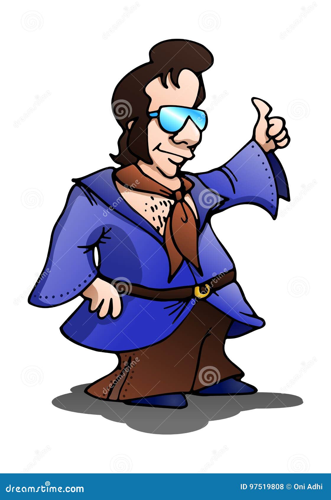 Macho Dancer on Isolated White Stock Illustration - Illustration of ...