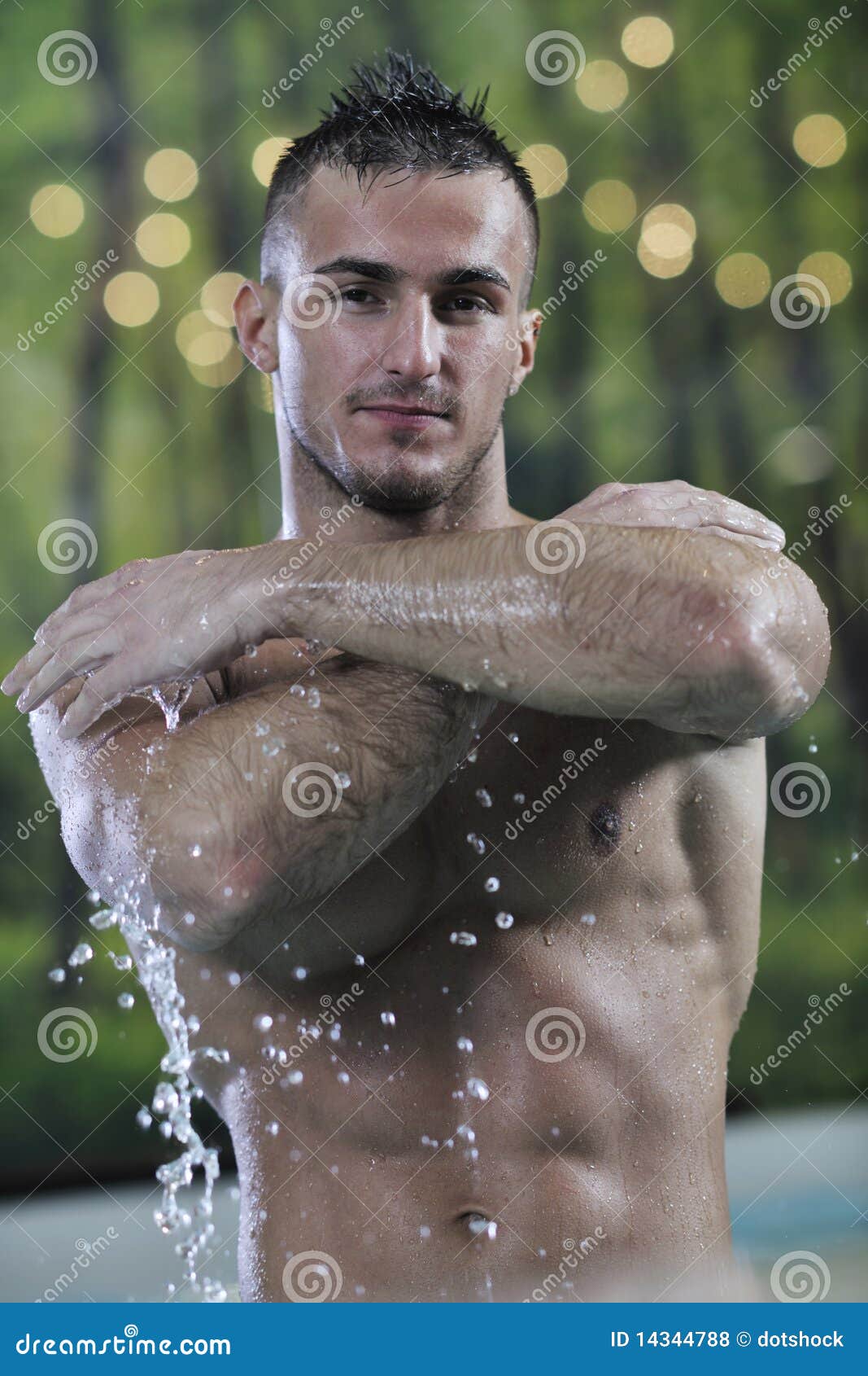 Macho man stock photo. Image of bodybuilder, pool, chest - 14344788