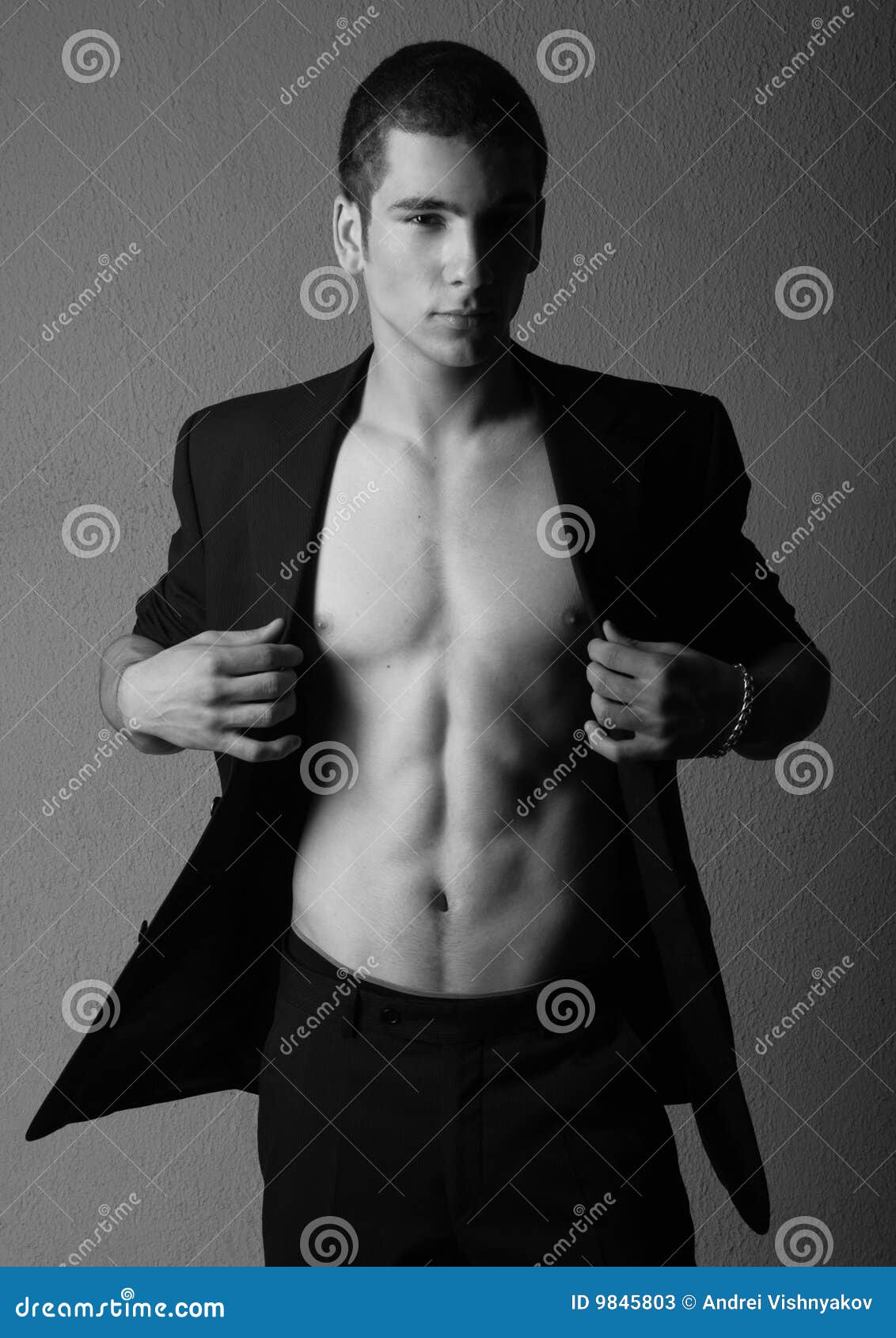 Macho Man Showing Bare Chest Stock Image - Image of athletic, chic: 9845803