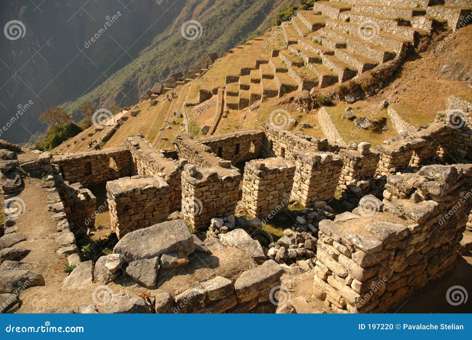 Machu Picchu Agricultural Terraces Stock Photo - Image of mountains ...