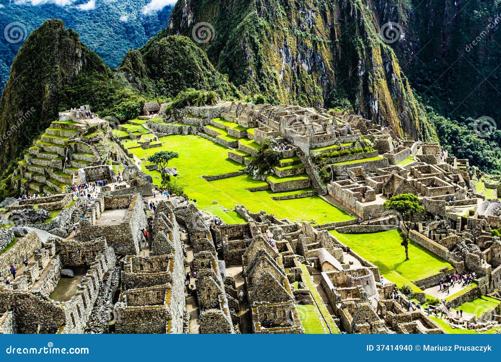 Machu Picchu, De Oude Inca-stad in De Andes, Peru Stock Foto - Image of ...